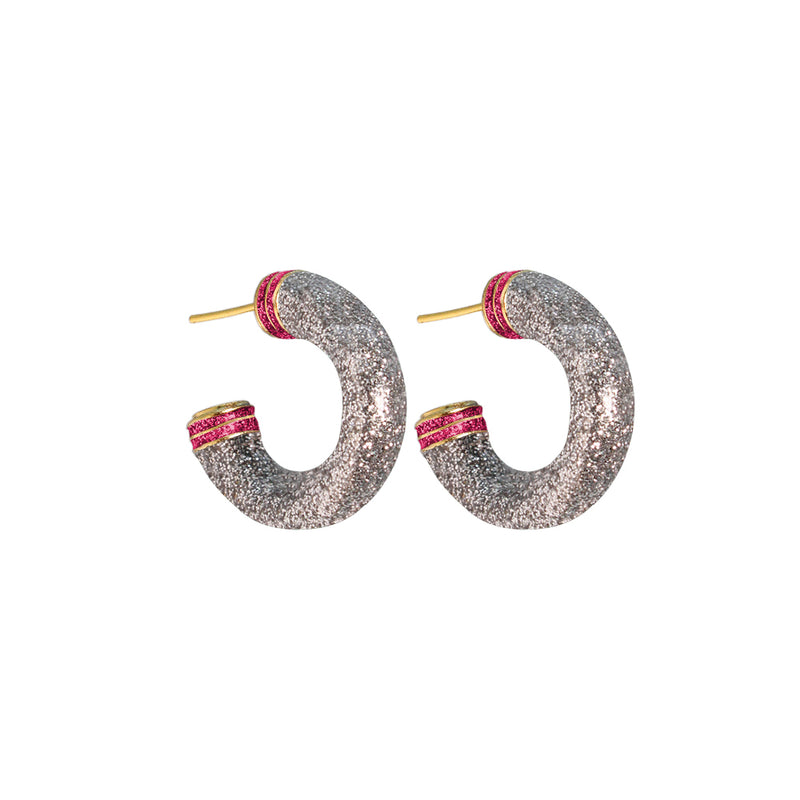 Orbit Baby Glitter Hoops – Daniela Salcedo